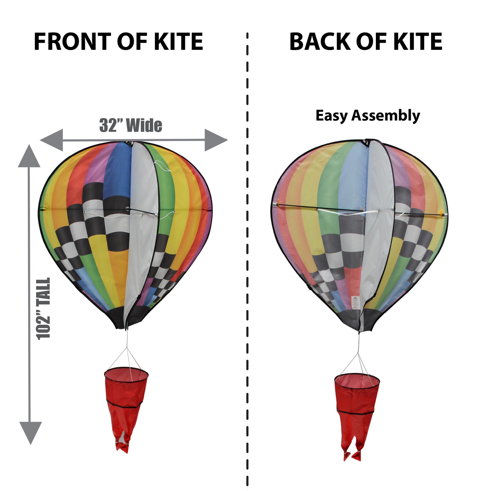 WindNSun SuperSize Ultra Hot Air Balloon Ripstop Nylon Balloon Kite, 1 ...
